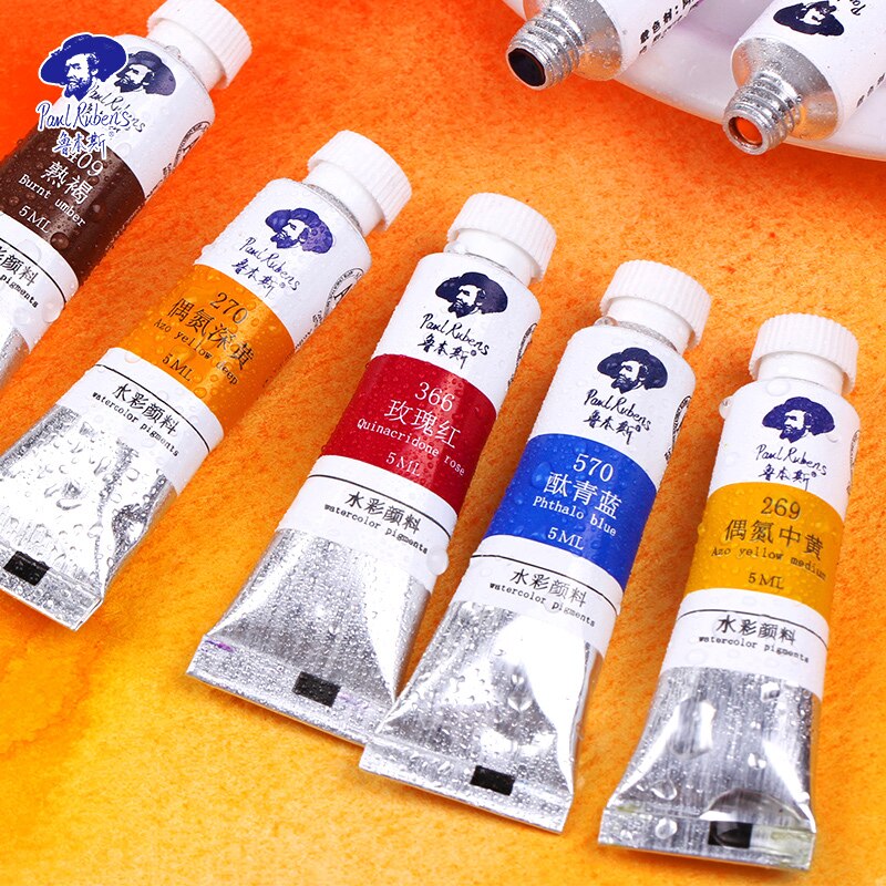 Paul Rubens 5ml Watercolor Paint Tube Single Carol... – Grandado