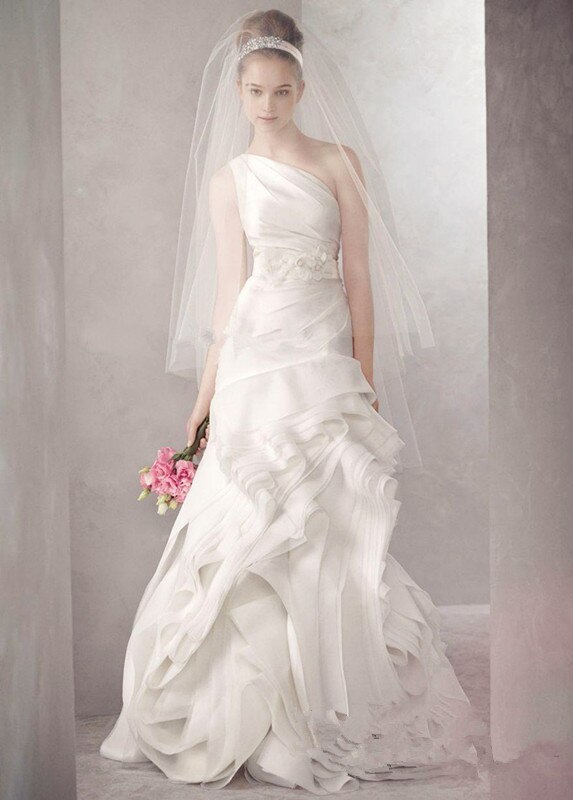 Two Layers Short Veil With Comb Simple Cut Edge Ve... – Vicedeal