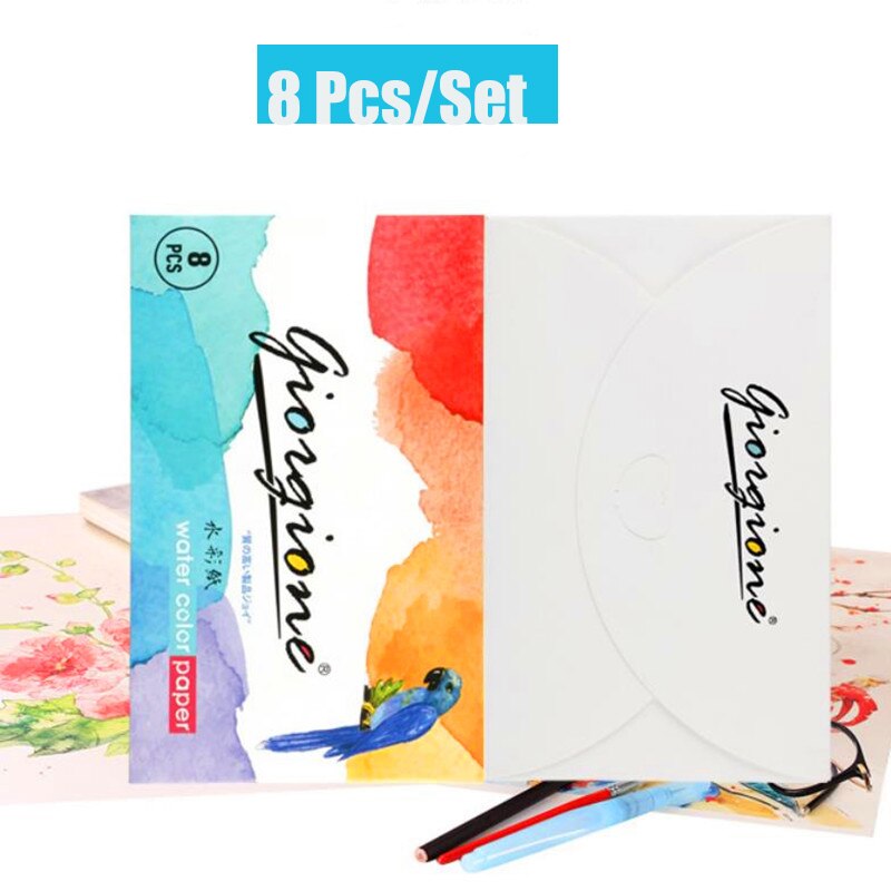 8 Sheets/Set Watercolor Paper Color Pencil Sketchb... – Vicedeal