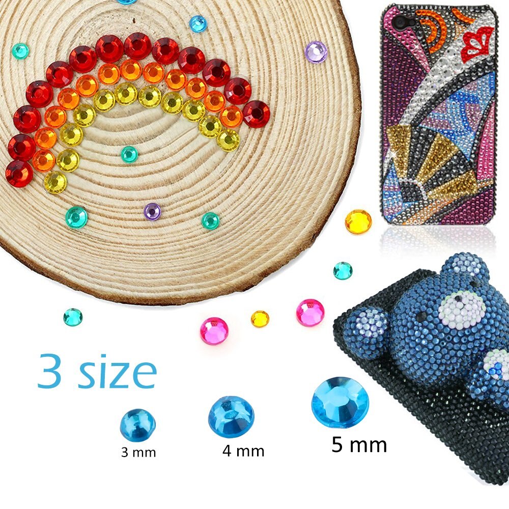 3300 Stuks Zelfklevende Kleurrijke Strass Stickers... – Vicedeal