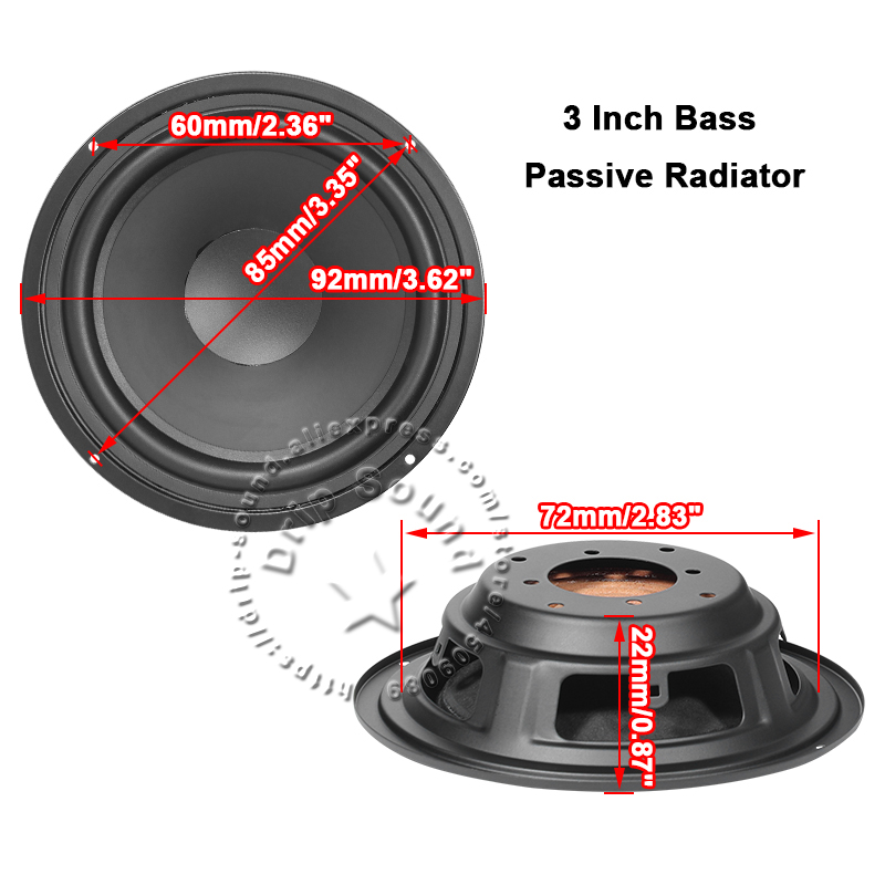 3"/4"/5"/6.5"/8" In Speaker Passive Radiator Louds... – Vicedeal