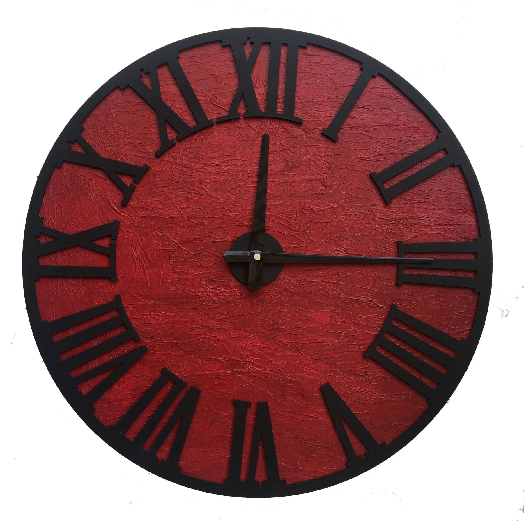 North Rosso Black Roman Decorative Wall Clock 48 C... – Vicedeal