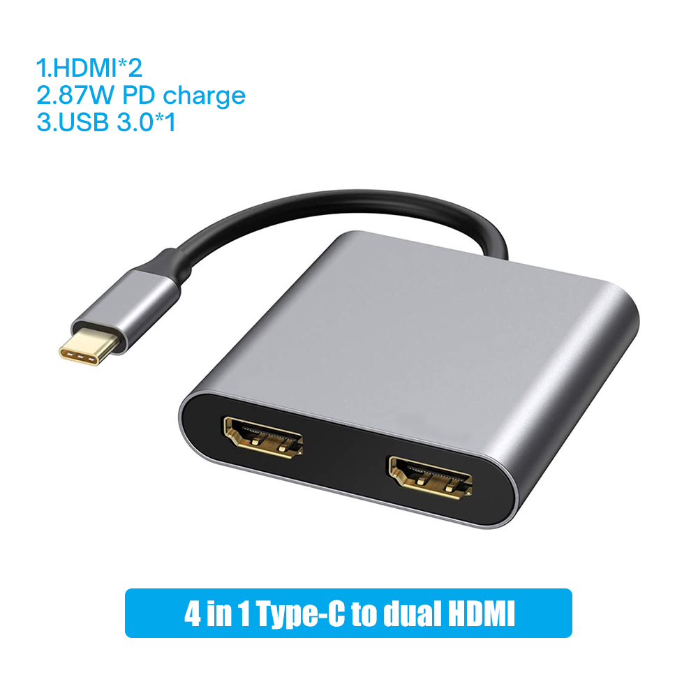 Dual-hdmi usb c hub to 87w pd charge usb 3.0 dual... – Grandado