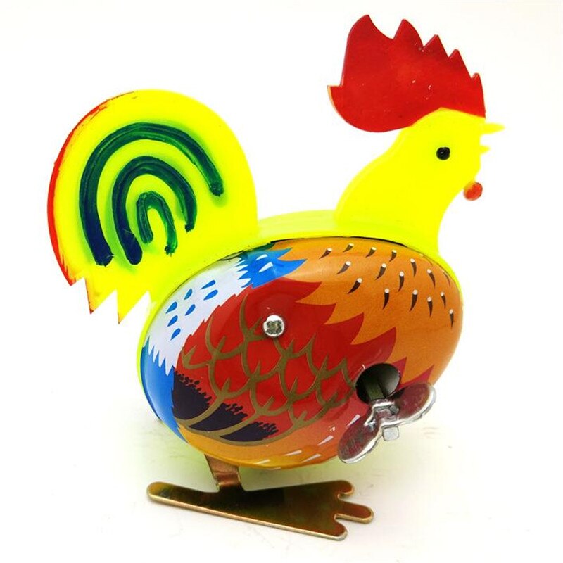 Classic Tin Wind Up Clockwork Toys Jumping cock Wi... – Grandado