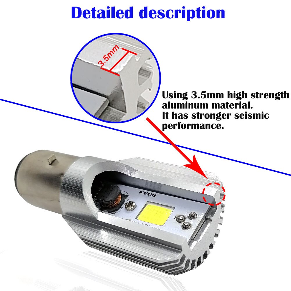 H4 H6 BA20D Led Motorcycle Headlight Bulb COB Led ... – Vicedeal