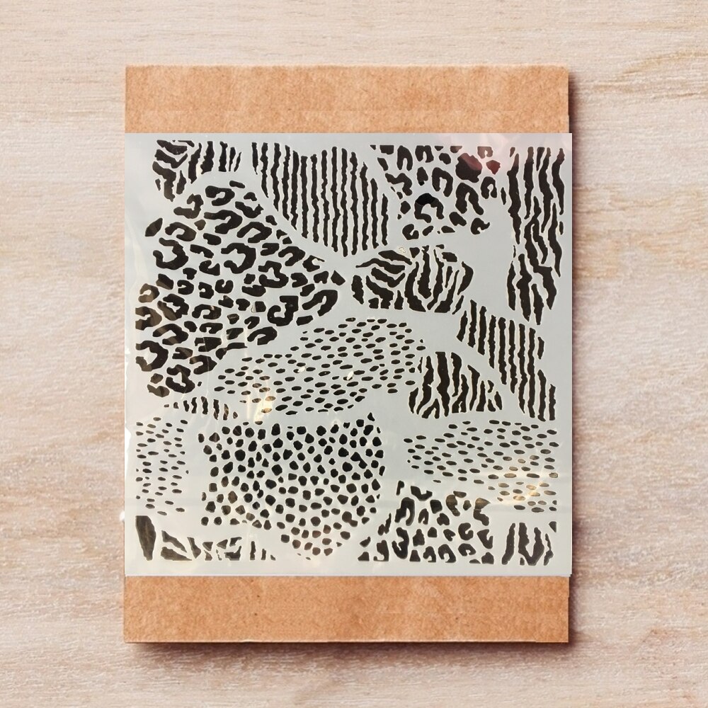 6*6inch Leopard Texture DIY Layering Stencils Wall... – Grandado