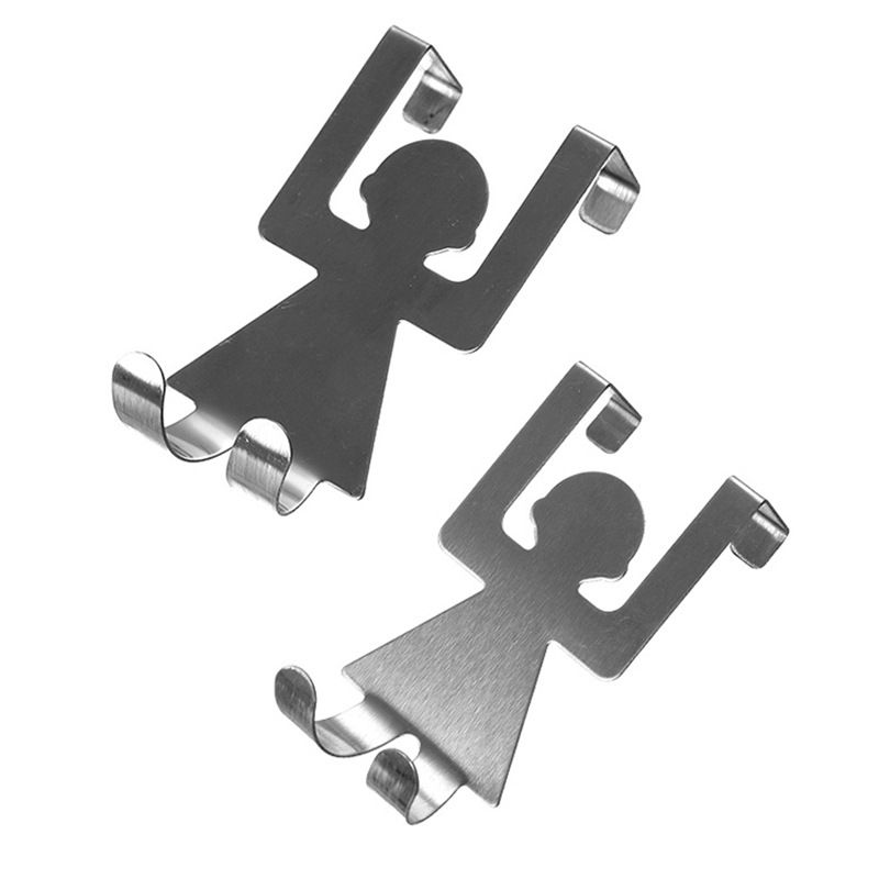 2Pcs/set Stainless Steel Lovers Shaped For Hooks K... – Vicedeal