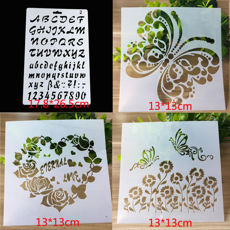 4 Stk/set Stencils Schilderij Template Diy Vlinder... – Vicedeal
