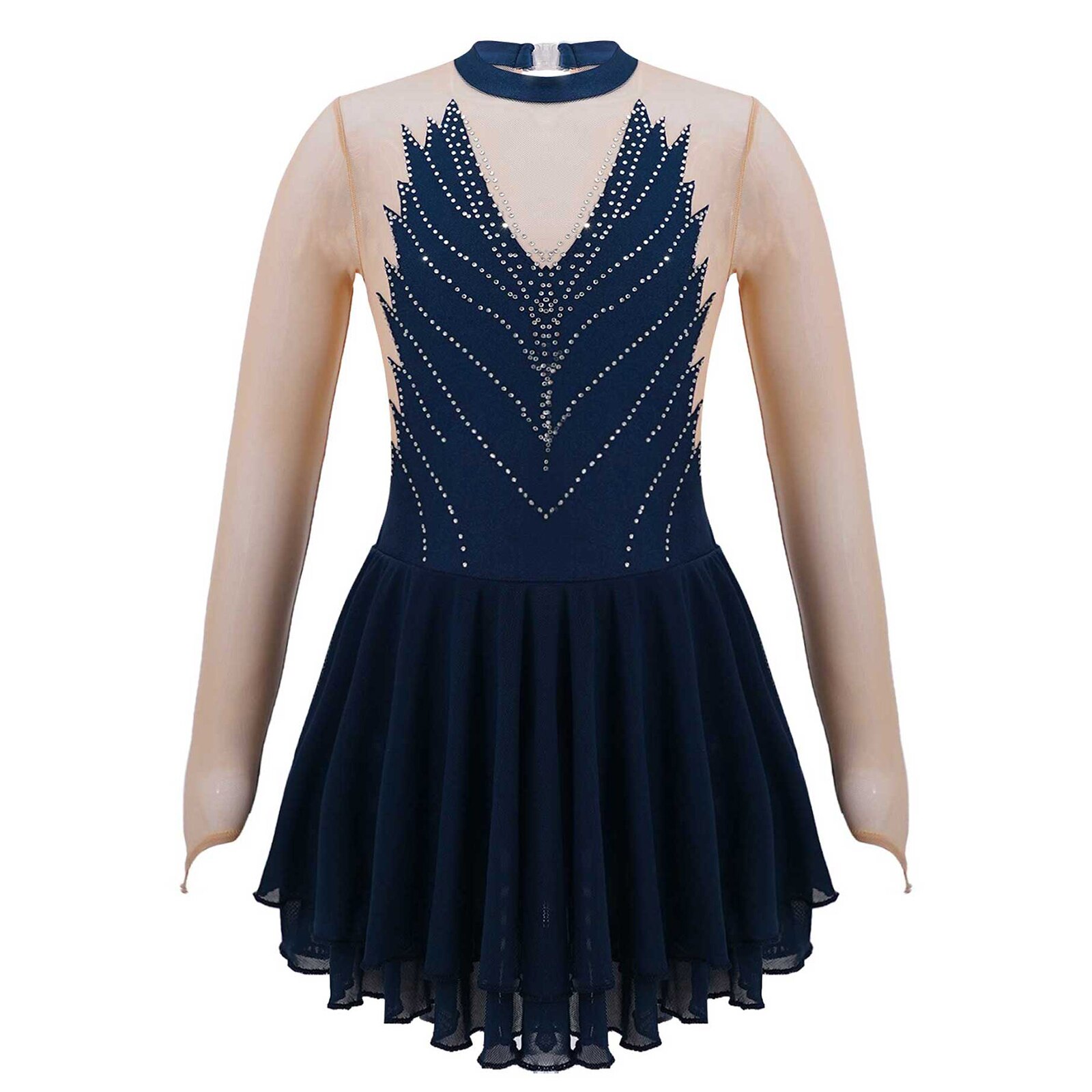 Kid Sparkly Rhinestone Mesh Splice Ballet Gymnasti... – Vicedeal