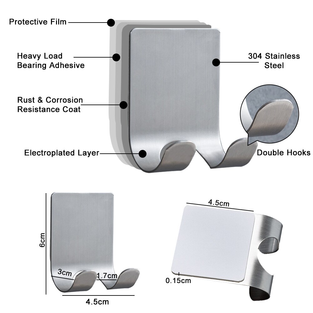 1/2/4Pcs Punch Gratis Scheermes Houder Zelfklevend... – Vicedeal