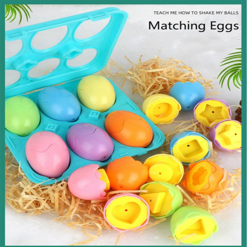 6pcs Matching Eggs Set Color & Shape Sorter Recogi... – Grandado
