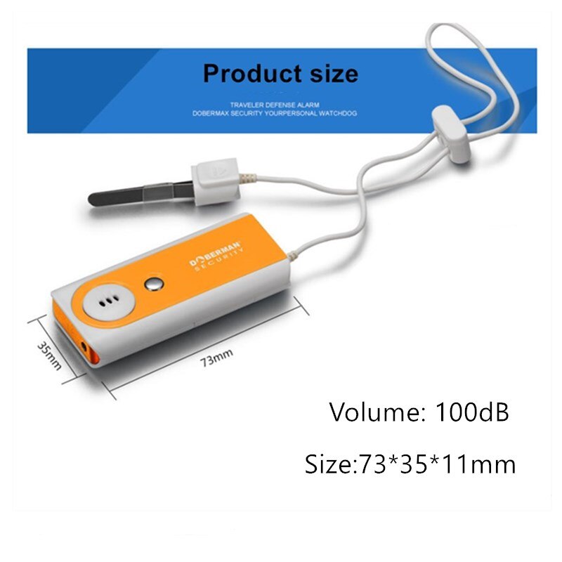 100dB Flashlight Security Portable Door Bolt Anti-... – Grandado