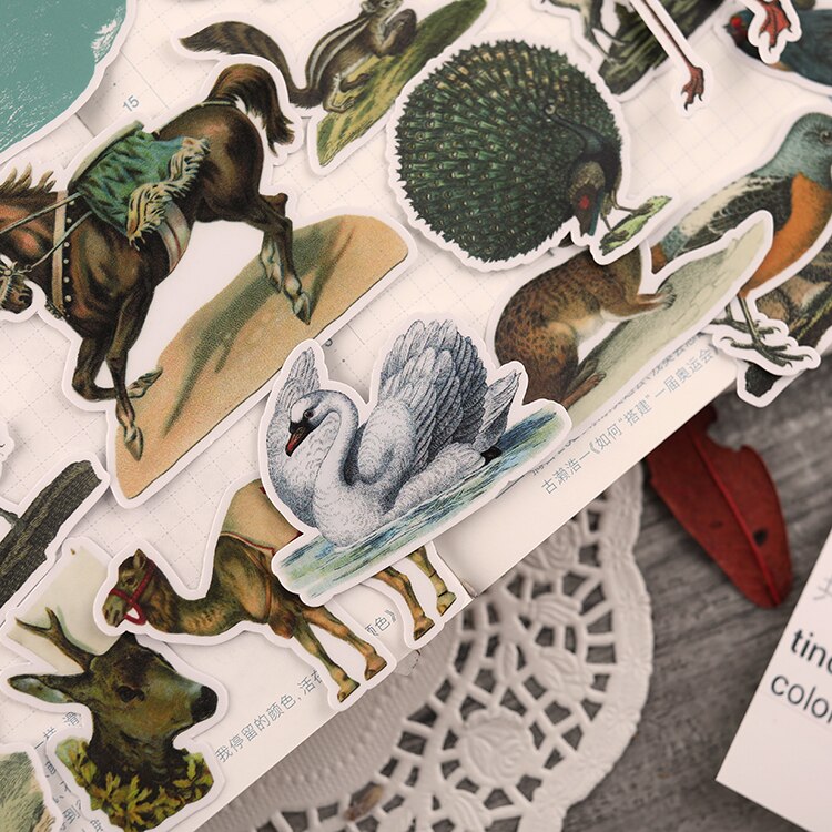 26PCS wild animals Paper Stickers Crafts And Scrap... – Vicedeal