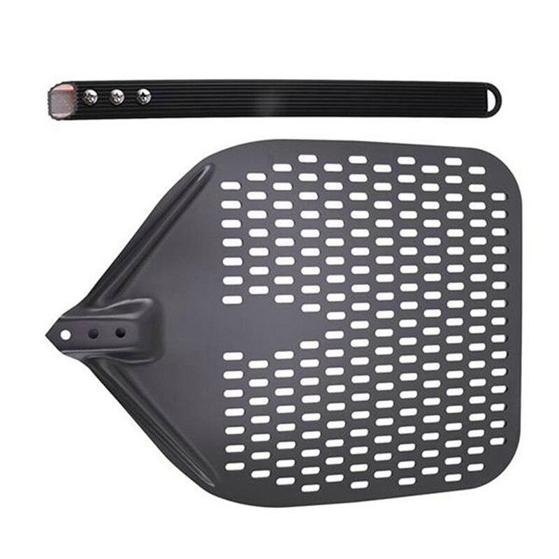 Perforated Pizza Peel, 12 Inch Rectangular Pizza P... – Grandado