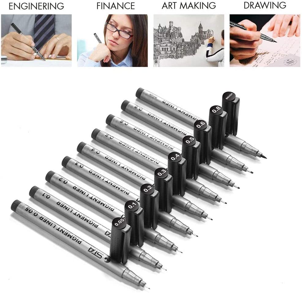 Black Waterproof Archival ink Micro Fine Point Lin... – Vicedeal