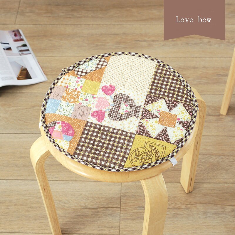 Bomullslinne rund stol sittdyna rutig barn halksky... – Grandado