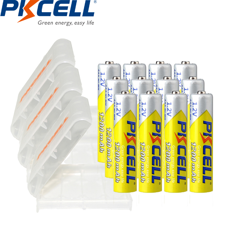 12PCS PKCELL AAA batterie 1200mAh 1,2 V Ni-Mh AAA ... – Vicedeal