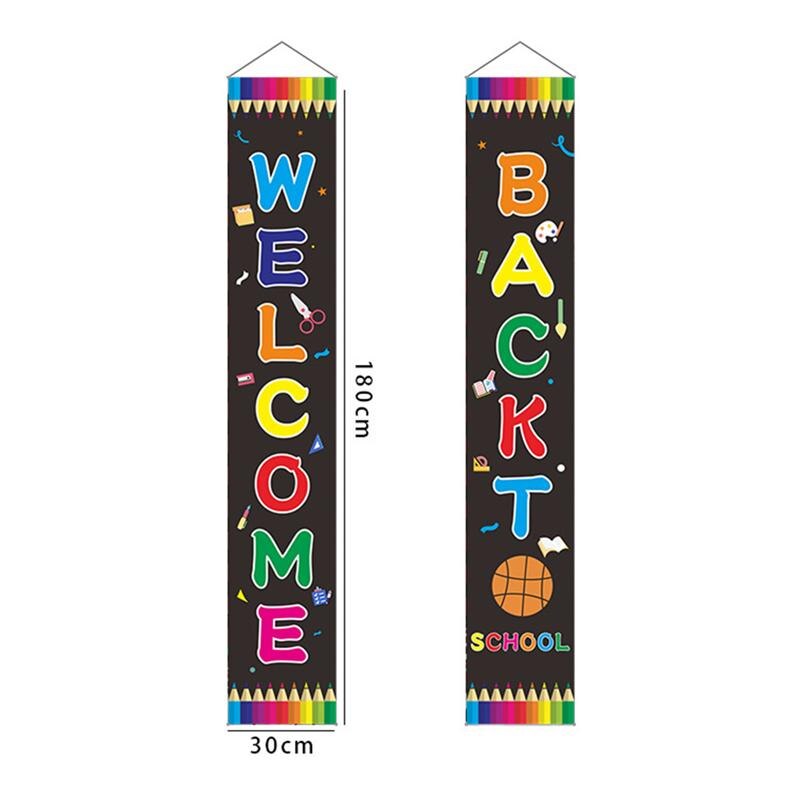 1 Pair Back To School Couplets Welcome Banners Doo... – Grandado