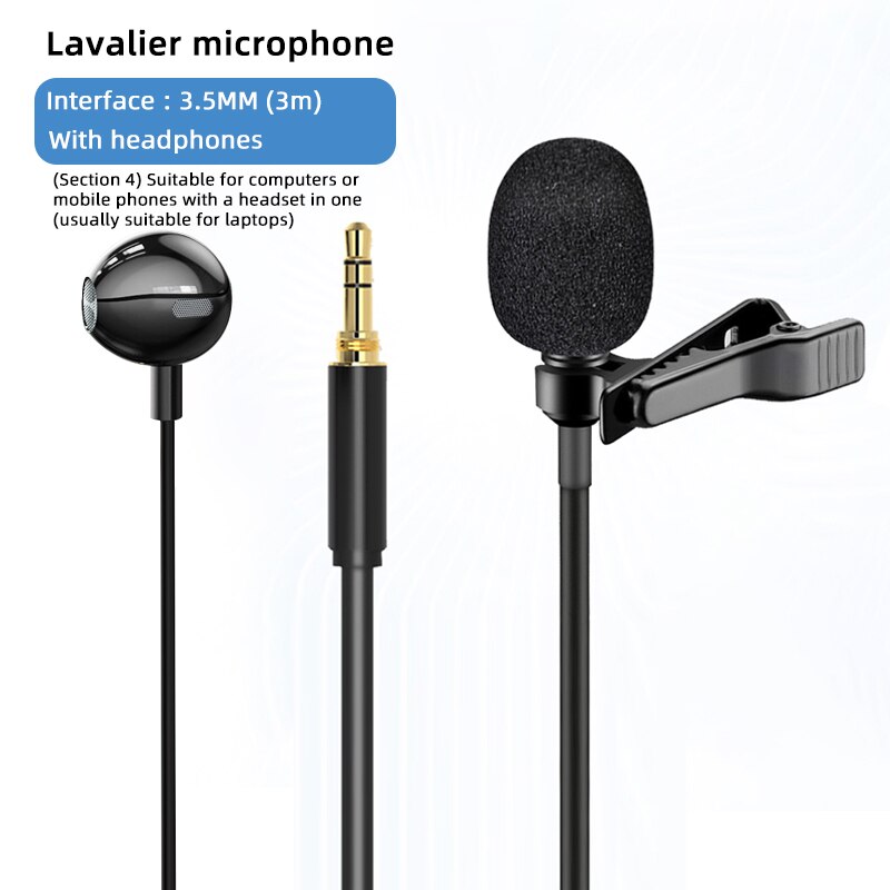 CELLA CITY Classic Jack Lavalier Microphone 3.5mm ... – Grandado