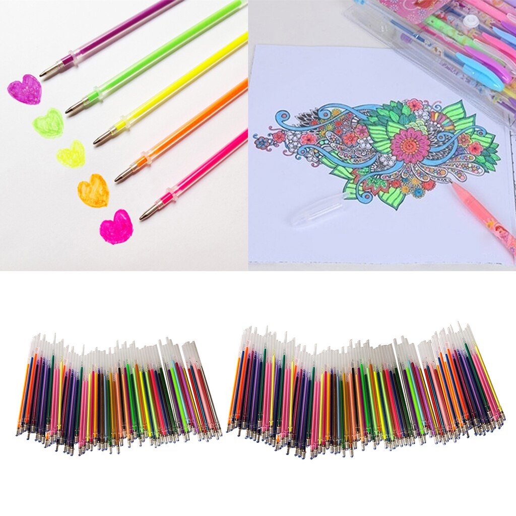 60/100 Color Gel Pen Refills Highlighter Pastel Fl... – Grandado