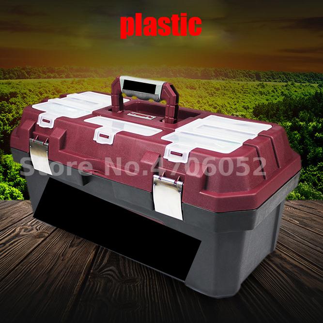 14 inches Portable plastic stainless steel toolbox... – Grandado