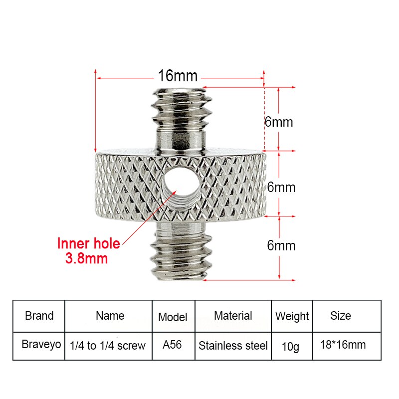 Stainless Steel Stabilizer Conversion Screw 1/4 to... – Grandado