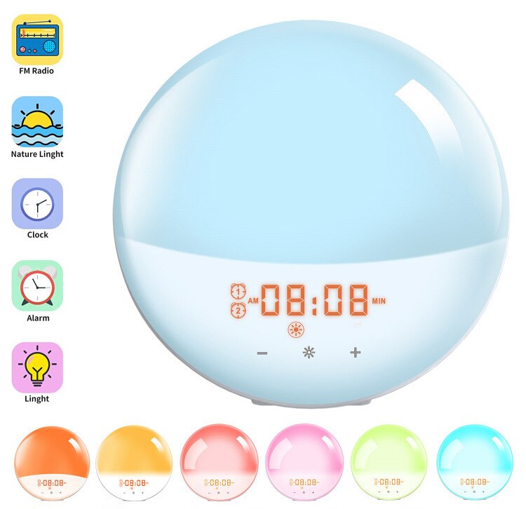 WiFi Smart Wake Up Light Workday Clock Sunrise/Sun... – Vicedeal