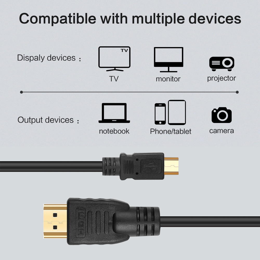 Kebidu Universal Micro USB To HDMI-compatible Cabl... – Grandado