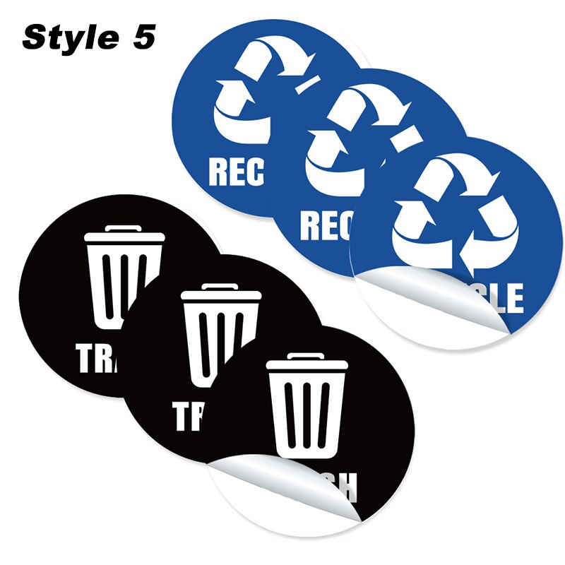 6pc Trash Bin Classification Sticker Home Self-adh... – Grandado