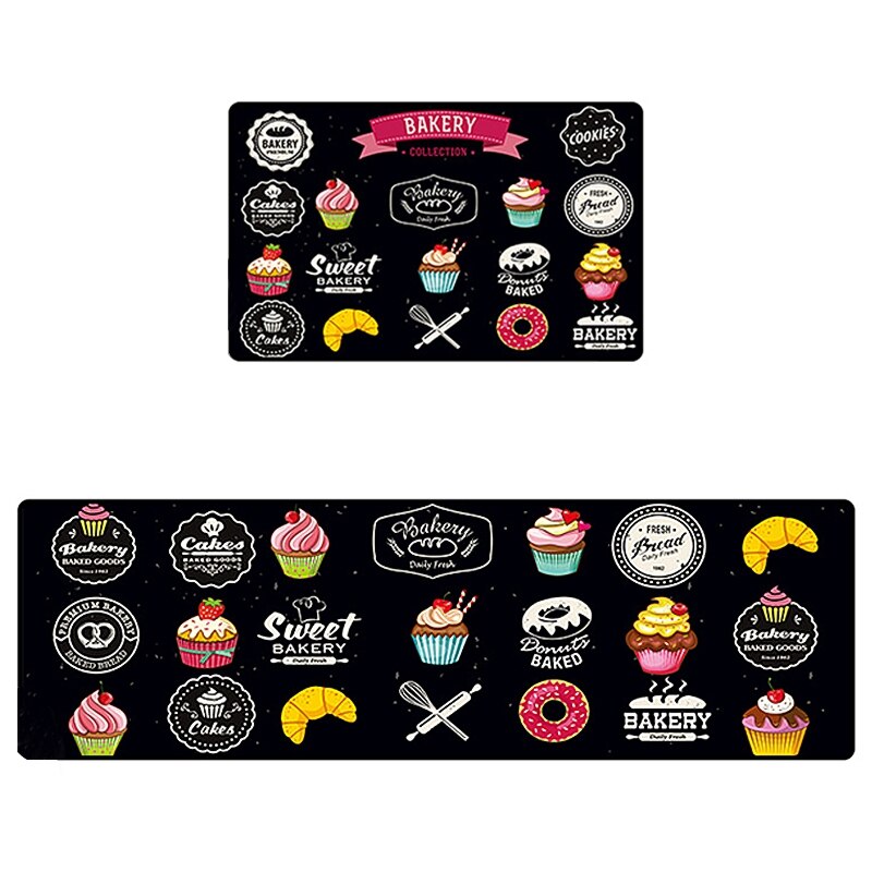 1/2Pcs Anti-Slip Cartoon Keuken Mat Kleur Brood Ca... – Grandado