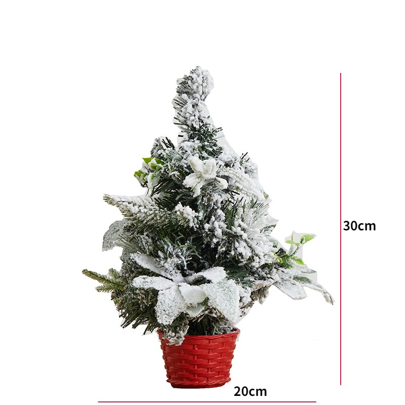 Christmas Tree Burlap Flocking Snow Scene Arrangem... – Grandado