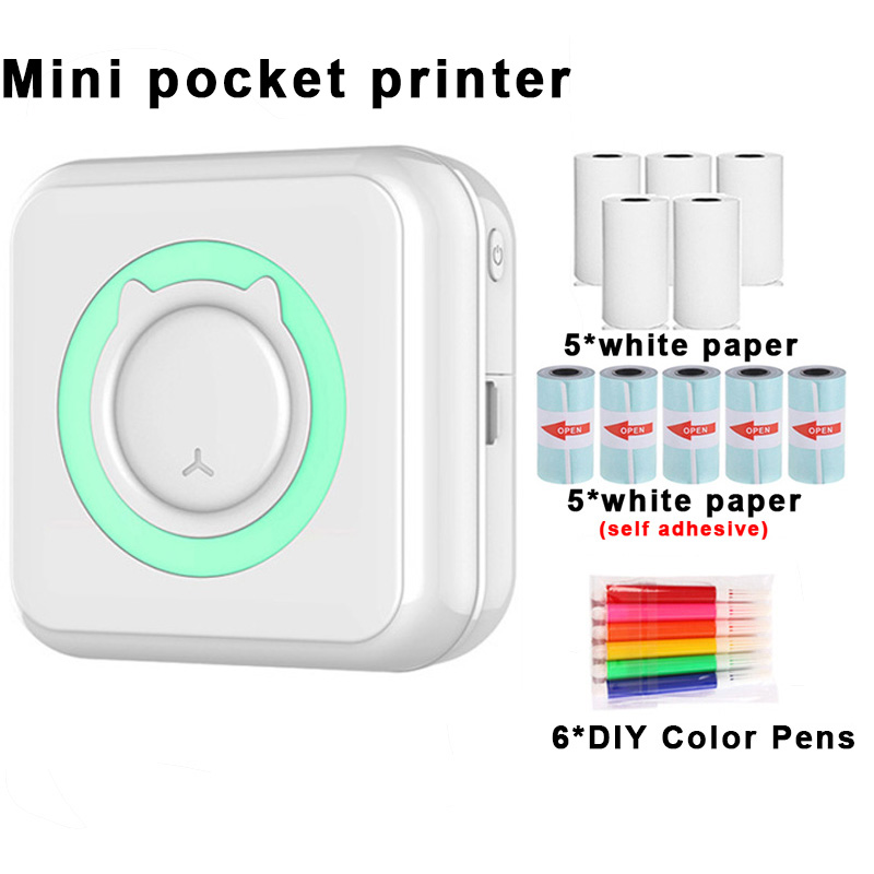 Pocket Thermal Printer Portable Mini Wirelessly BT... – Vicedeal