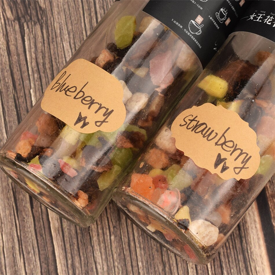 300pcs Kitchen Jar Stickers Vintage Blank Kraft La... – Grandado