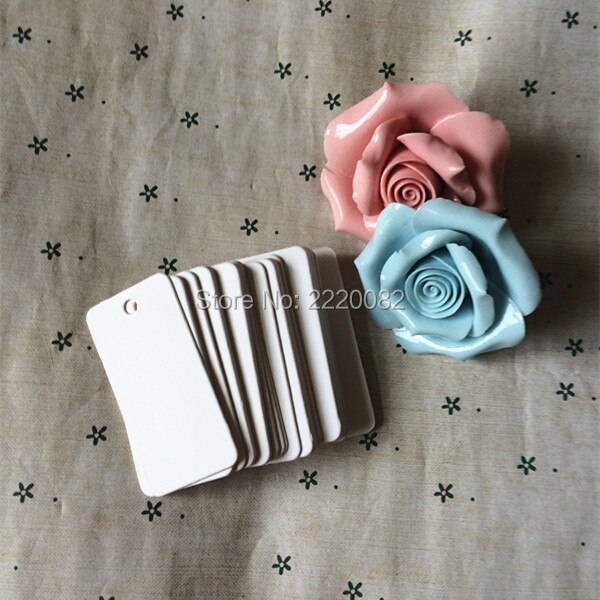 500 pcs a lot 2.8x5.4cm blank white hang tag price... – Grandado