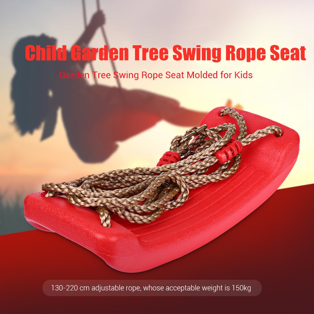 Child Outdoor Garden Tree Swing Rope Seat Molded F... – Grandado
