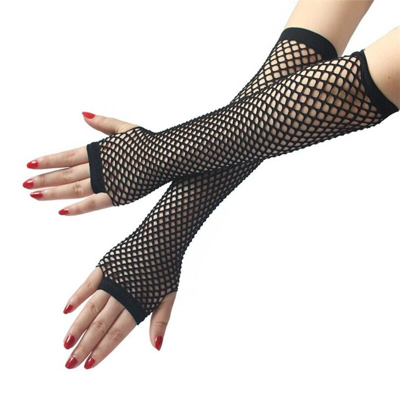 Neon Fishnet Fingerless Long Gloves Leg Arm Cuff P... – Vicedeal