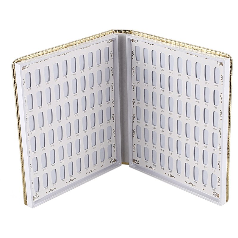 2X 120 Tips Nail Color Art Display Book Nail Polis... – Grandado