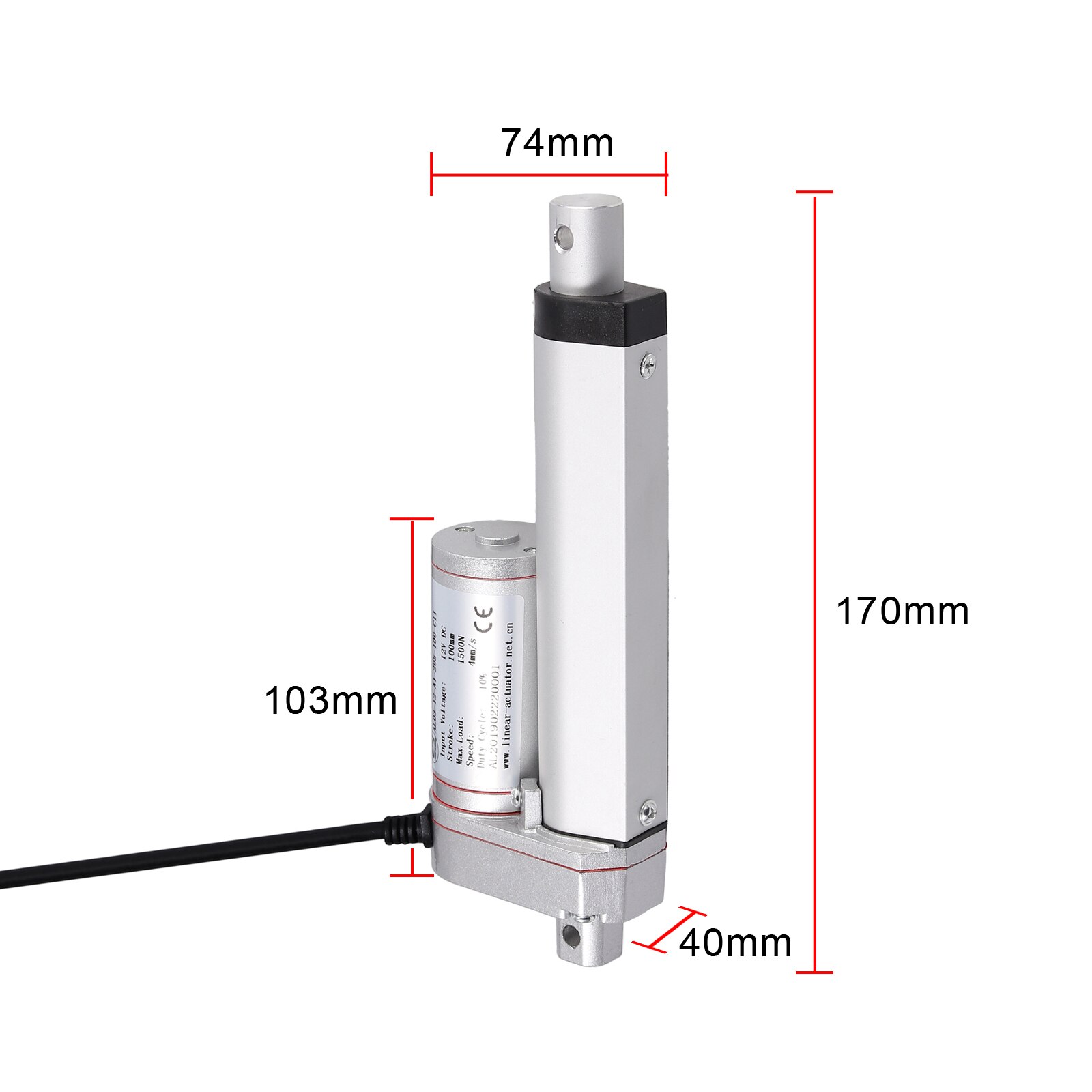 AUTOUTLET Electric Linear Actuator Motor 1500N 100... – Grandado