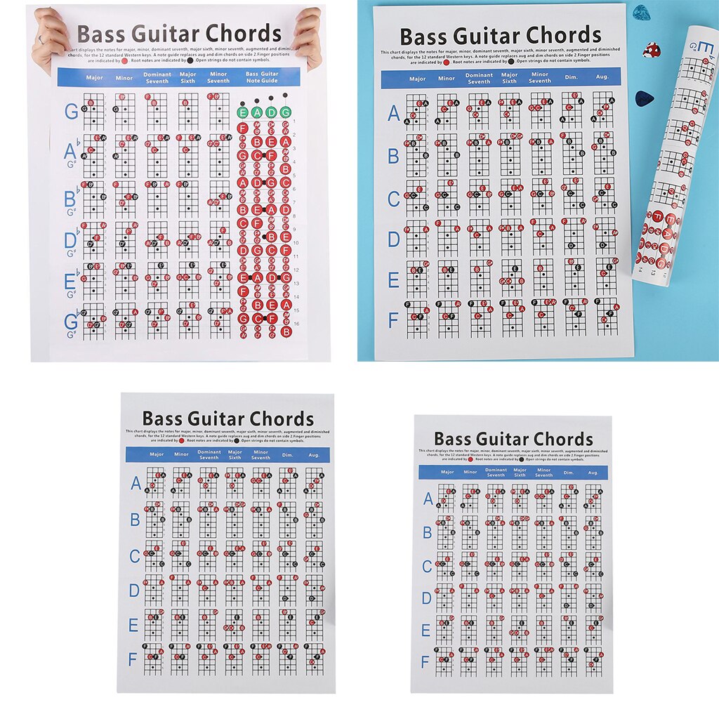 Bass Guitar Chord Practice Chart Fingering Practic... – Grandado