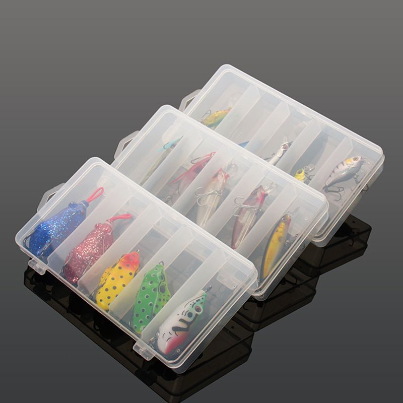 Plastic Fishing Lures Storage Organizer Box 5 Divi... – Vicedeal