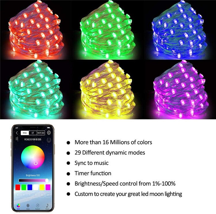 LED String Lights Christmas Tree Decoration More T... – Grandado
