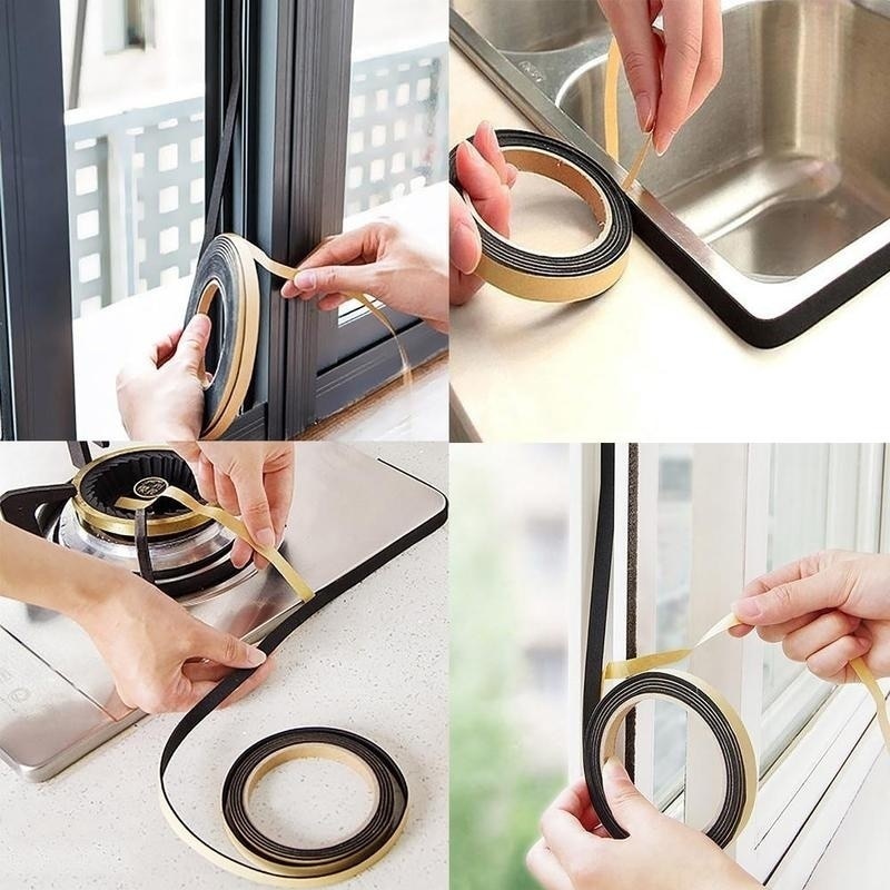 2 Pcs Self-adhesive Seal Strip Kitchen Door Window... – Grandado