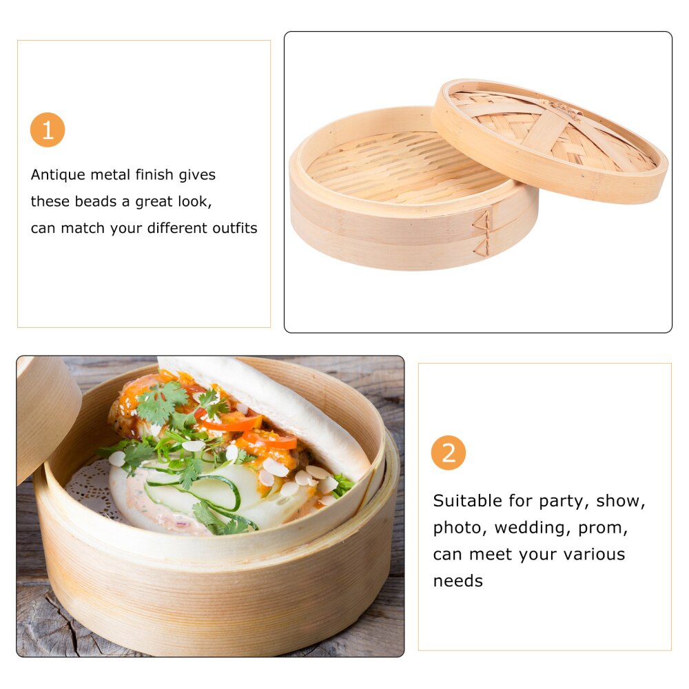 1 Set Chinese Bamboo Steamer Bamboo Food Steamer w... – Vicedeal