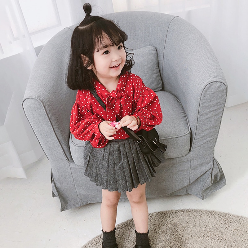 Girls Pleated Skirts Spring Autumn Kids School Ski... – Grandado
