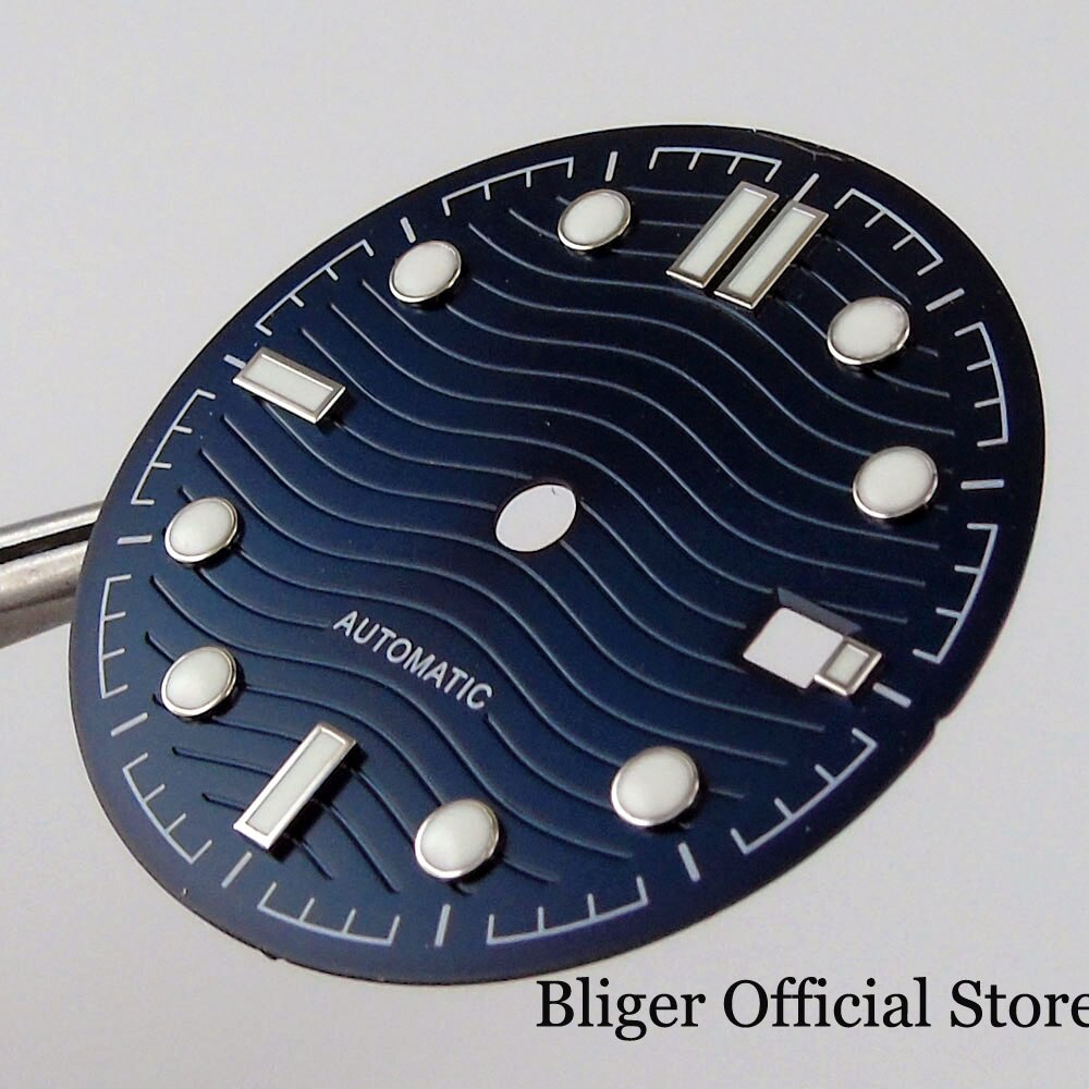 Nologo 31mm Black White Blue Watch Dial Wave Patte... – Grandado