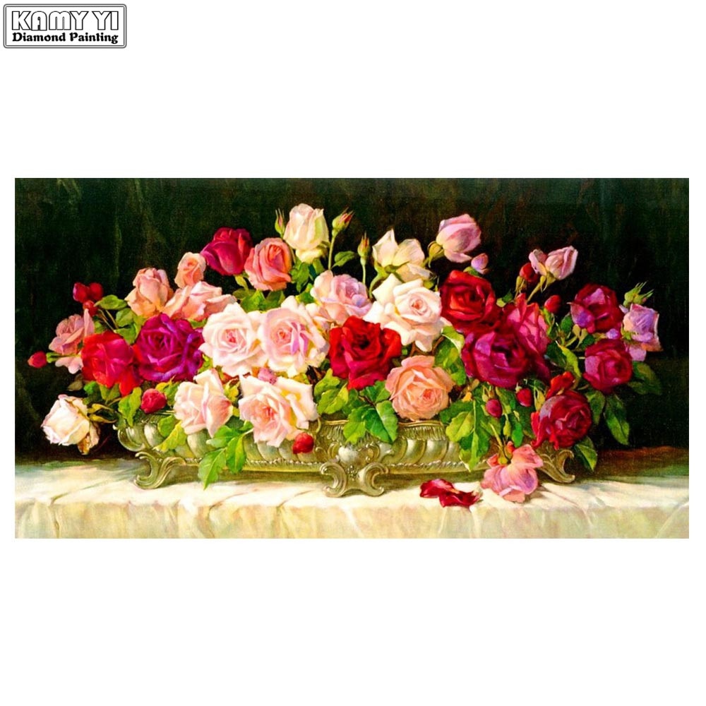 5D DIY Diamant Borduurwerk Bloem Diamanten Schilde... – Grandado