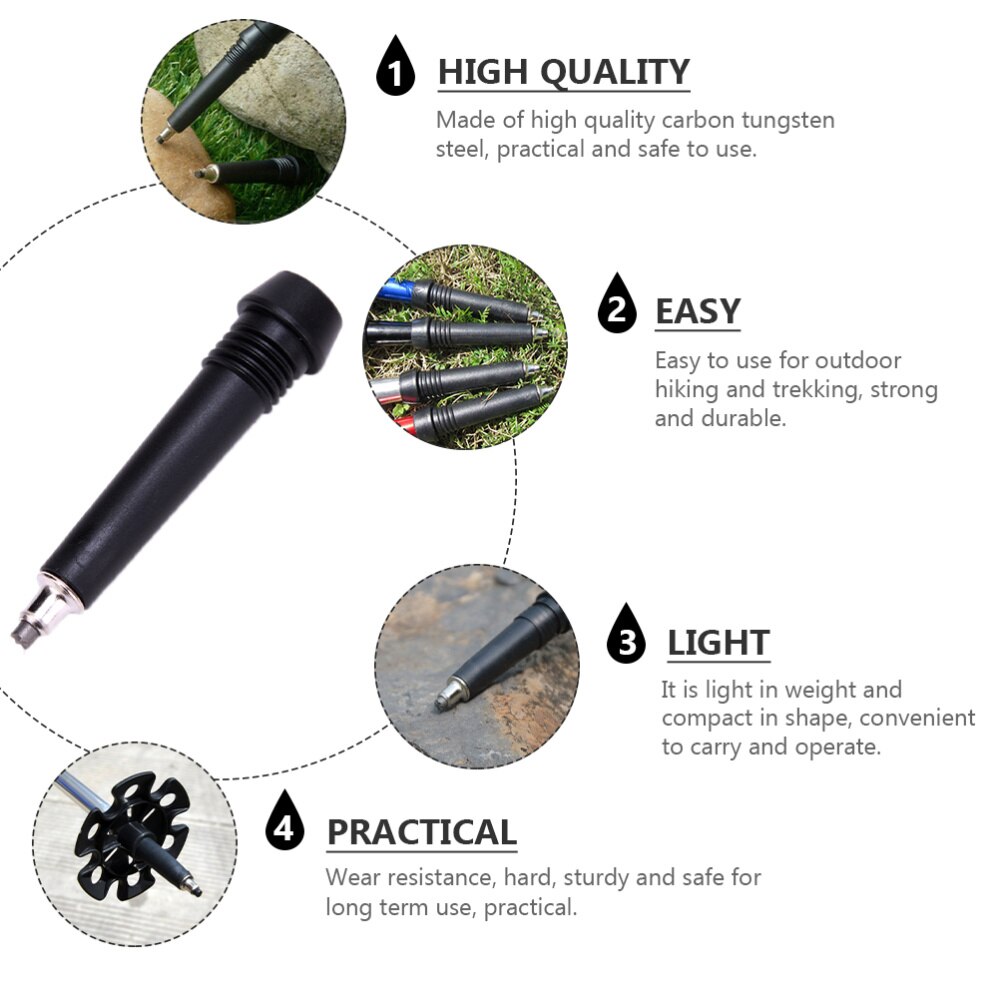 4pcs Trekking Poles Hiking Gear Sticks Accessories... – Vicedeal