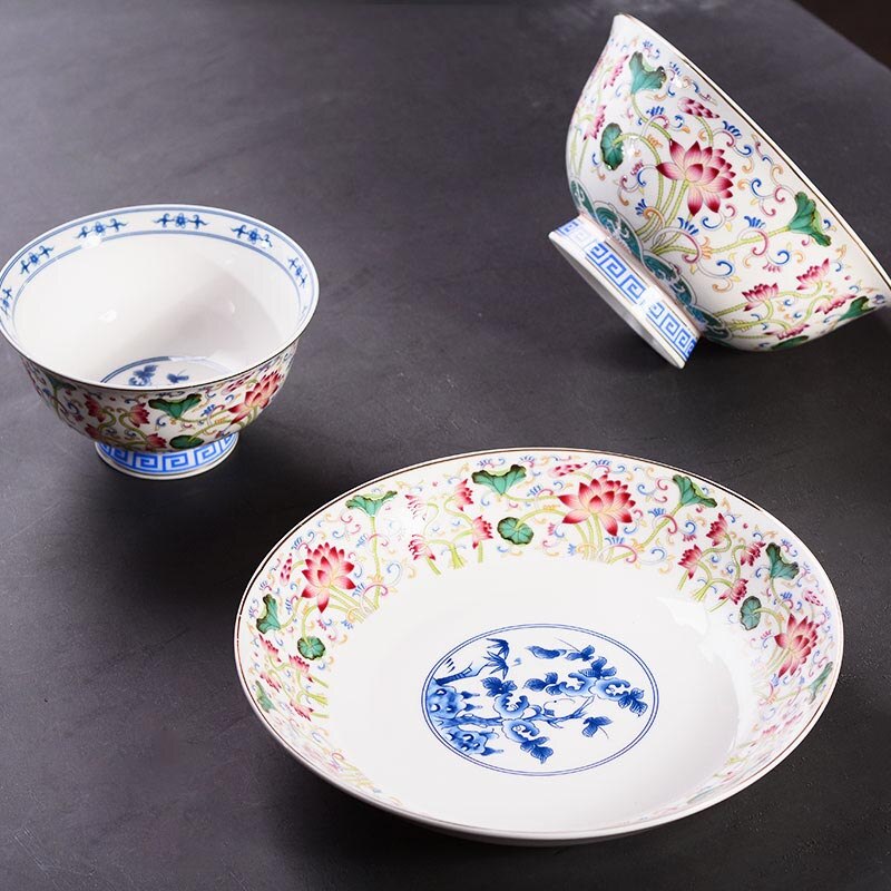 4/5/6inch Chinese Enamel Color Ceramic Tableware H... – Grandado