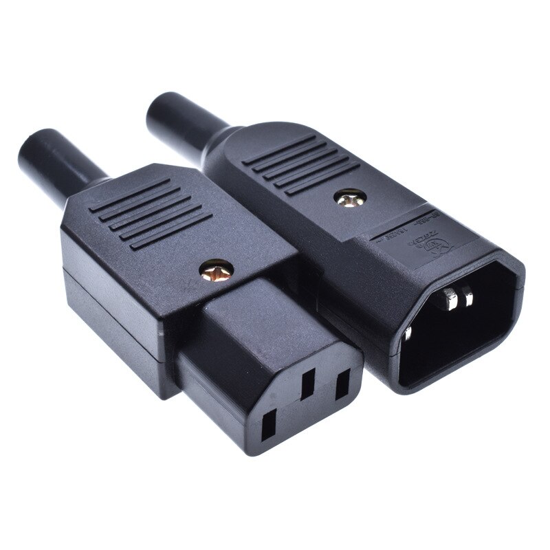IEC Straight Cable Plug Connector C13 C14 10A 250V... – Grandado