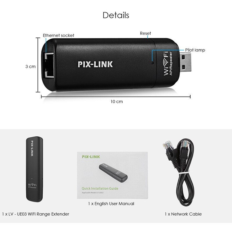 UE03 Portable Repeater USB Wireless Network Routin... – Grandado